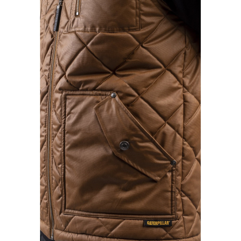 Mens Caterpillar Bronze Waxed Cotton Vest – Shop Caterpillar UK